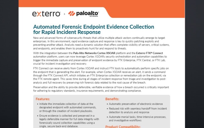 FTK Enterprise - Leader in Remote Endpoint Investigations | Exterro